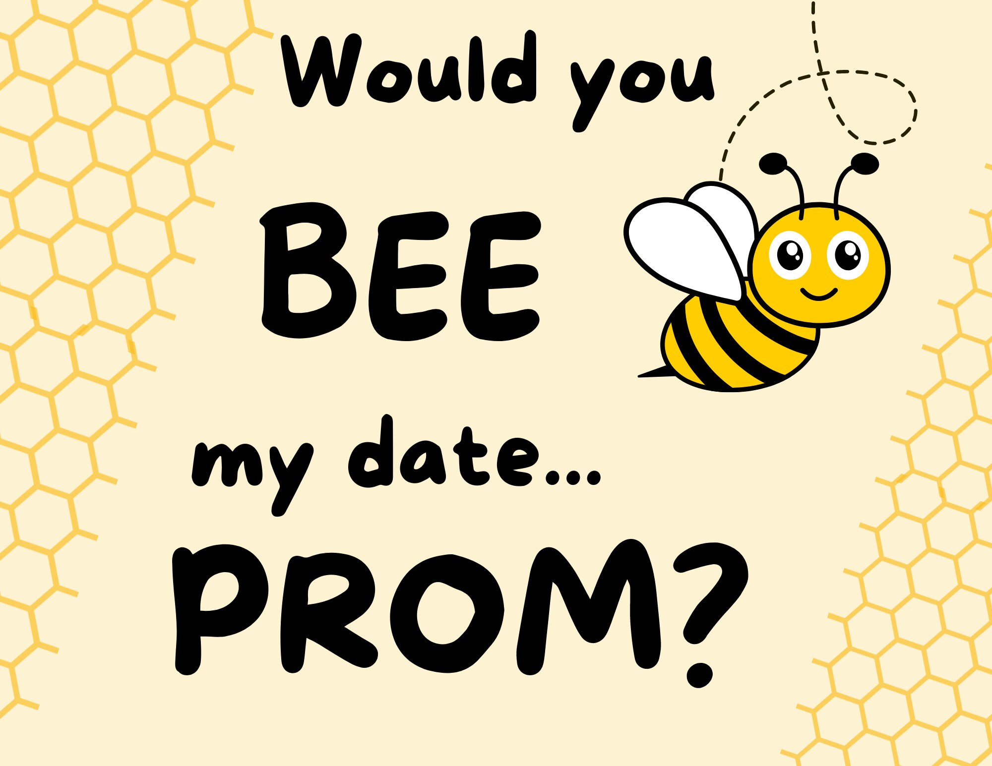 BEE Promposal, Promposal Sign, Promposal Poster, Prom Posal, Prom ...