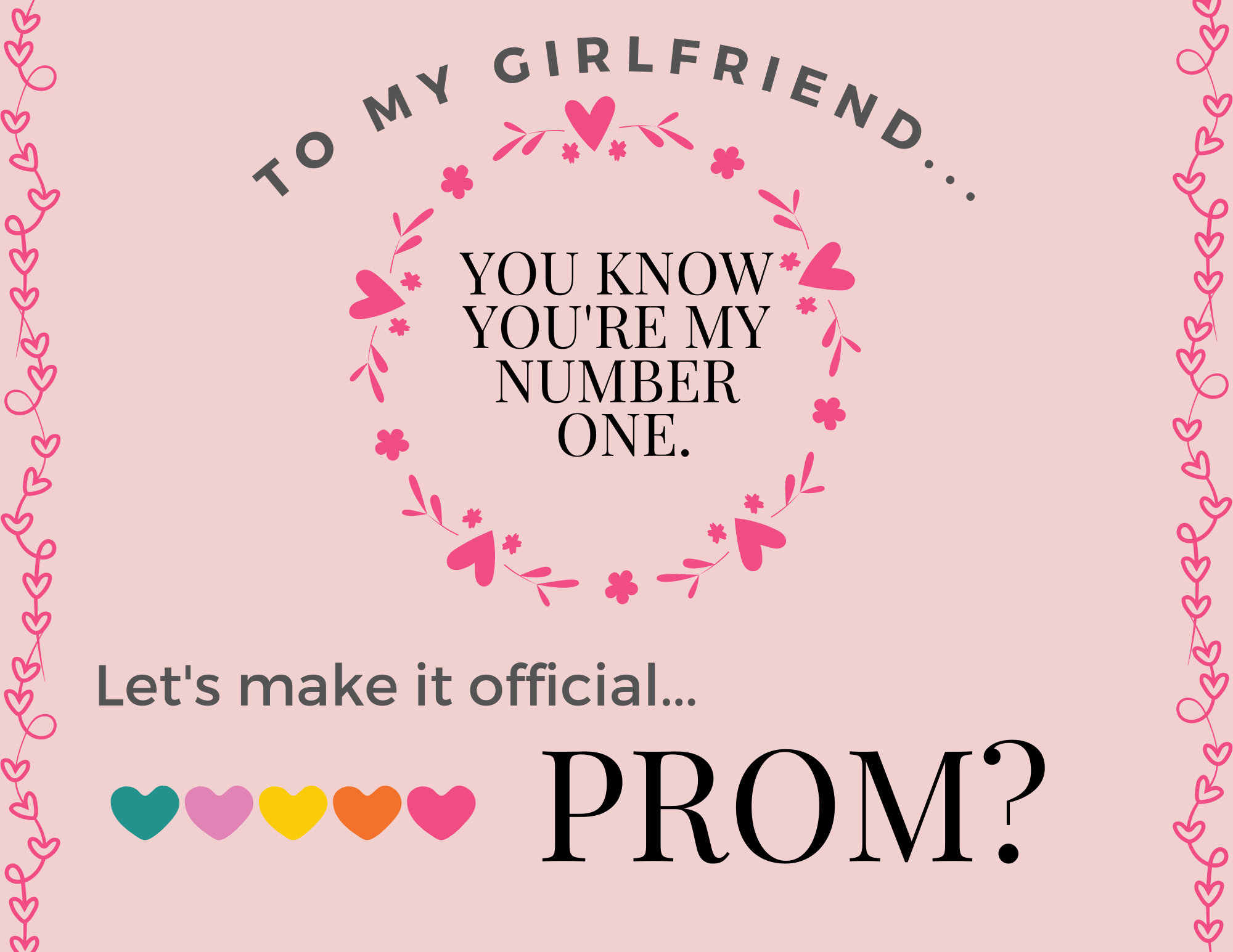 Girlfriend Promposal, Prom Invitation for Girlfriend, Prom Proposal ...