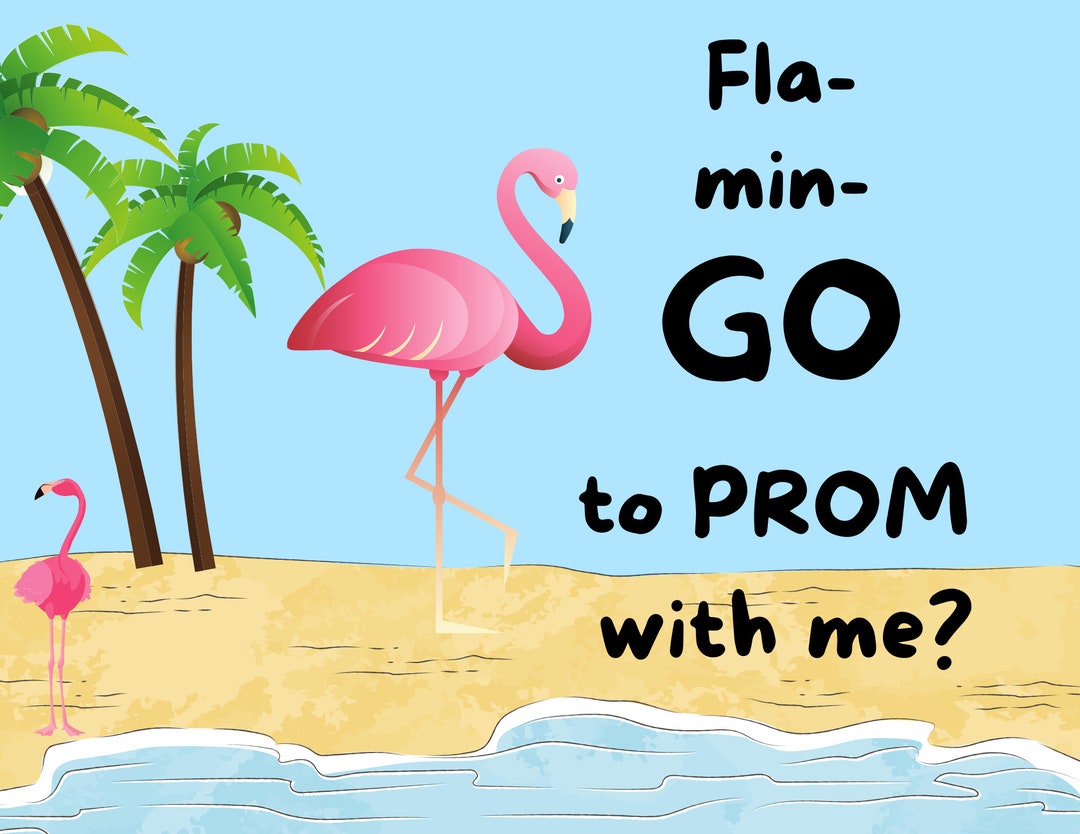 Flamingo Promposal, Prom Proposal, Prom Invitation, Prom Ask Sign, Prom ...