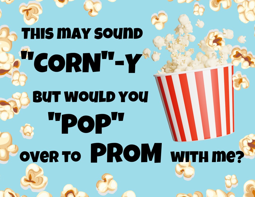 Popcorn Promposal, Prom Proposal, Prom Invitation, Prom Ask Sign ...