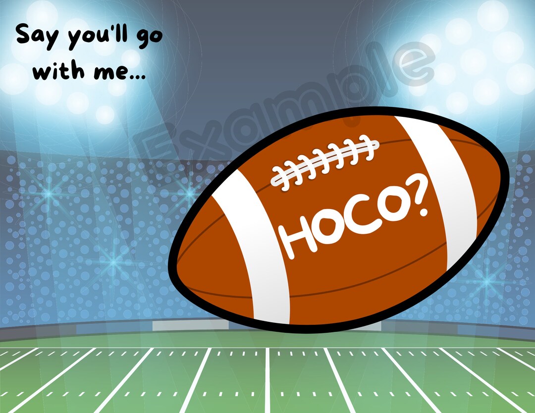 Football Homecoming Proposal, HOCO Proposal Poster, Homecoming Sign ...