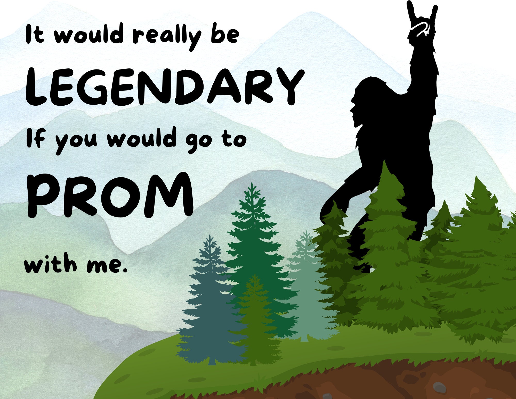 Bigfoot Promposal, Promposal Ideas, Prom Invitation, Prom Posal Poster ...