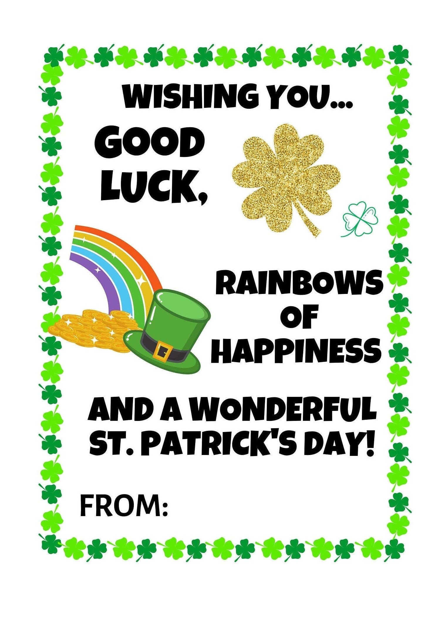 St. Patrick's Day Cards, St Paddy's Day, Patricks Day, Printable ...