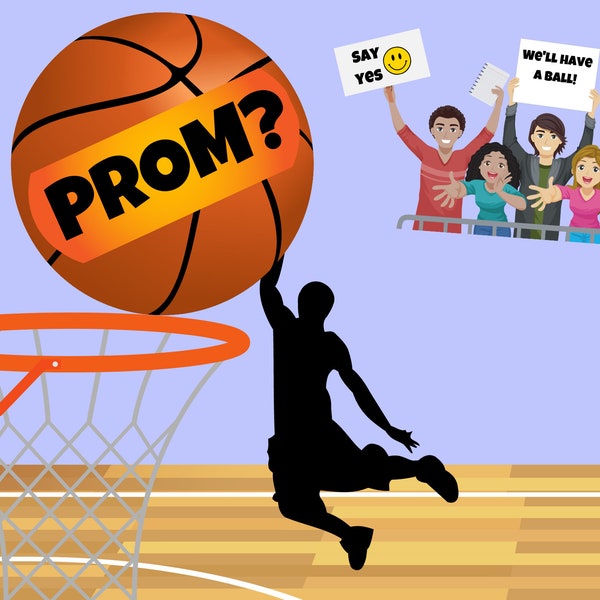 Basketball Prom Sign - Etsy