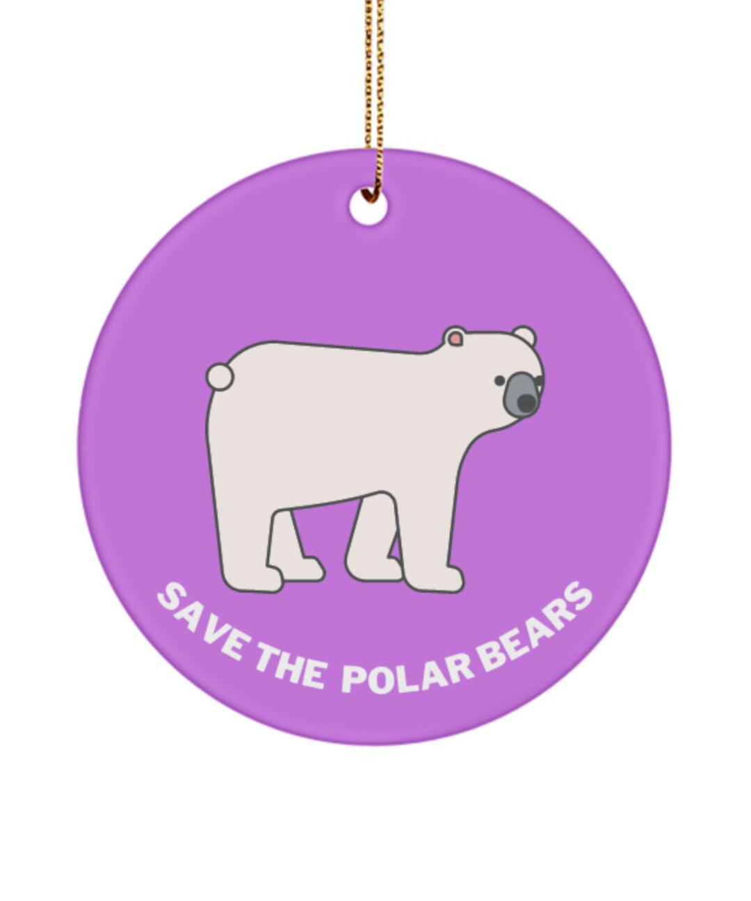Polar Bear Ornament Save The Polar Bears Gift For Polar Bear Etsy