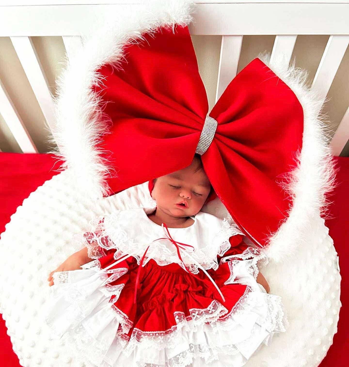 Christmas Baby Bow & Headwrap,cute Baby Holiday Accessories,baby Bow ...