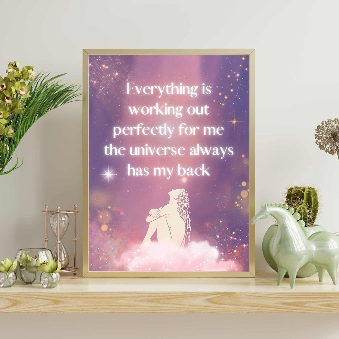 Affirmations Print, Positive Quote Print, Mindfulness Gift, Spiritual ...