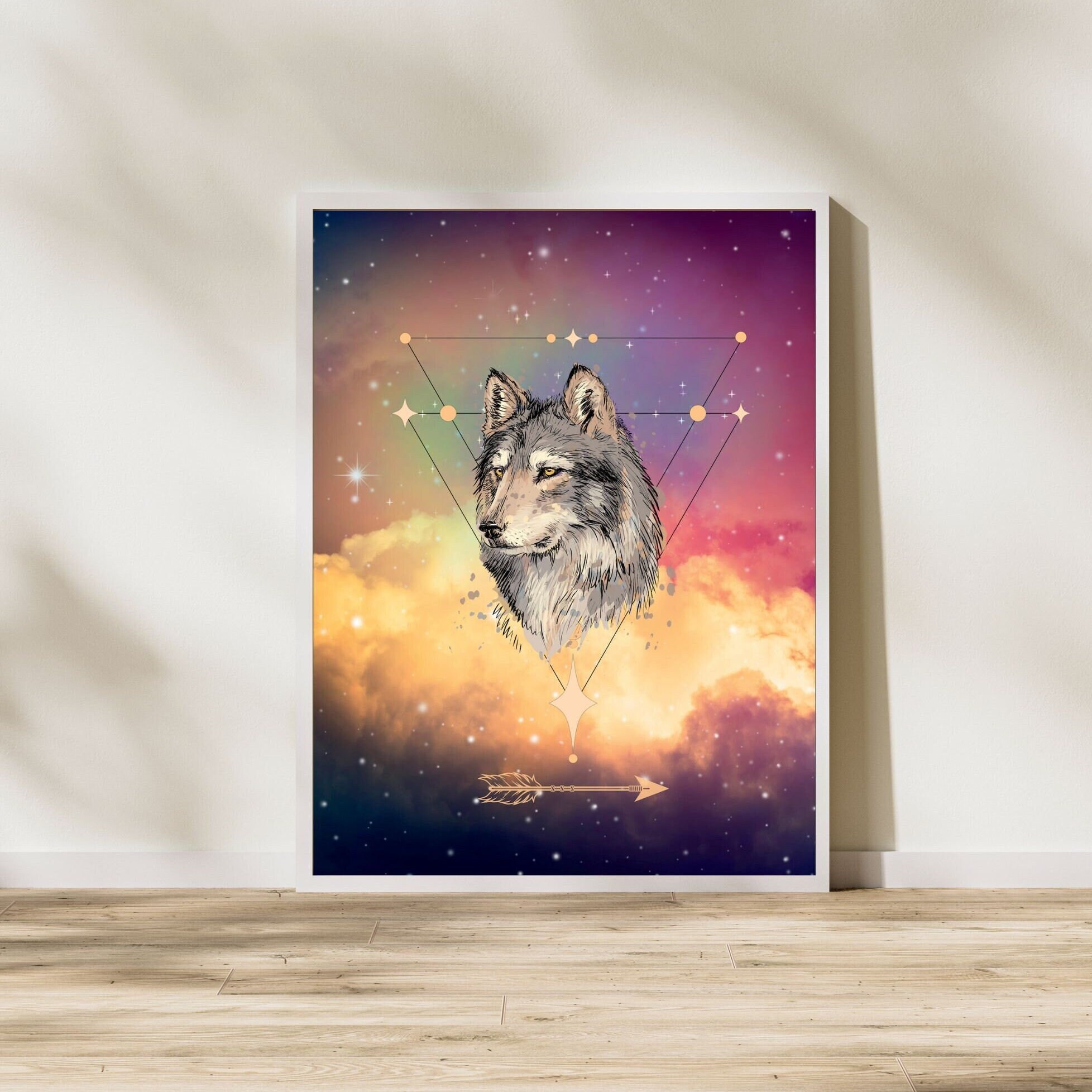 Wolf Wall Art Fantasy Wolf Art Print Animal Digital Art - Etsy