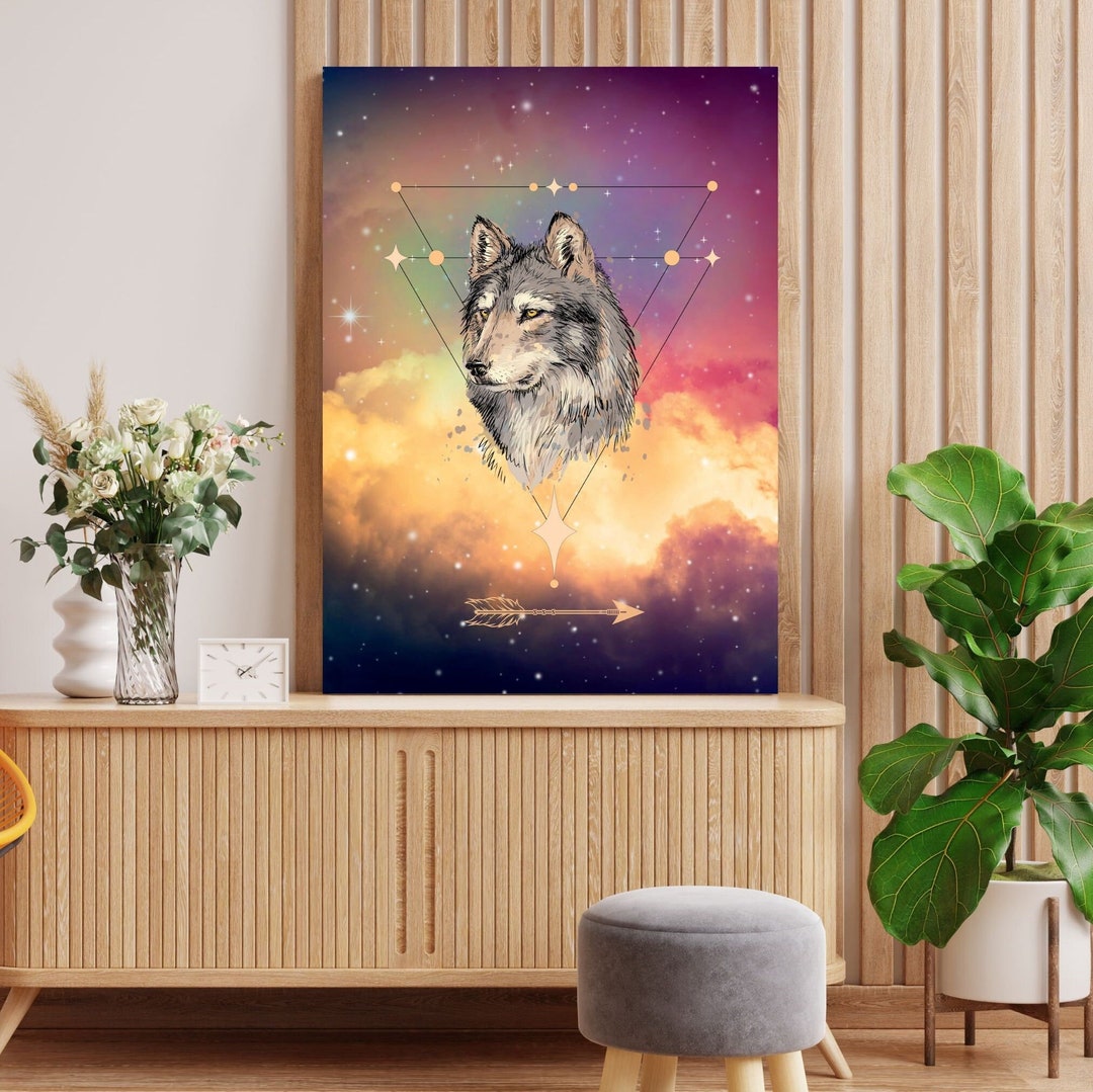 Wolf Wall Art Fantasy Wolf Art Print Animal Digital Art - Etsy