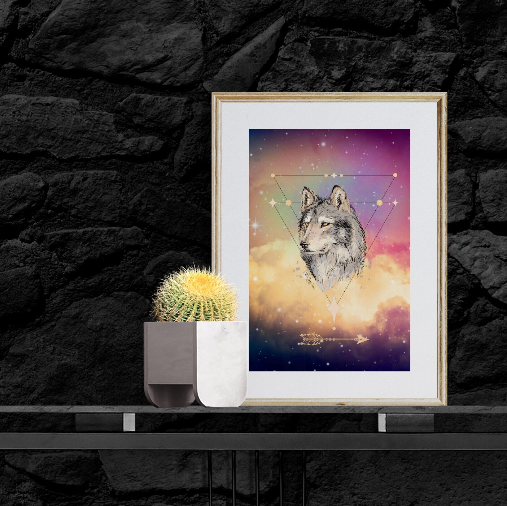 Wolf Wall Art Fantasy Wolf Art Print Animal Digital Art - Etsy
