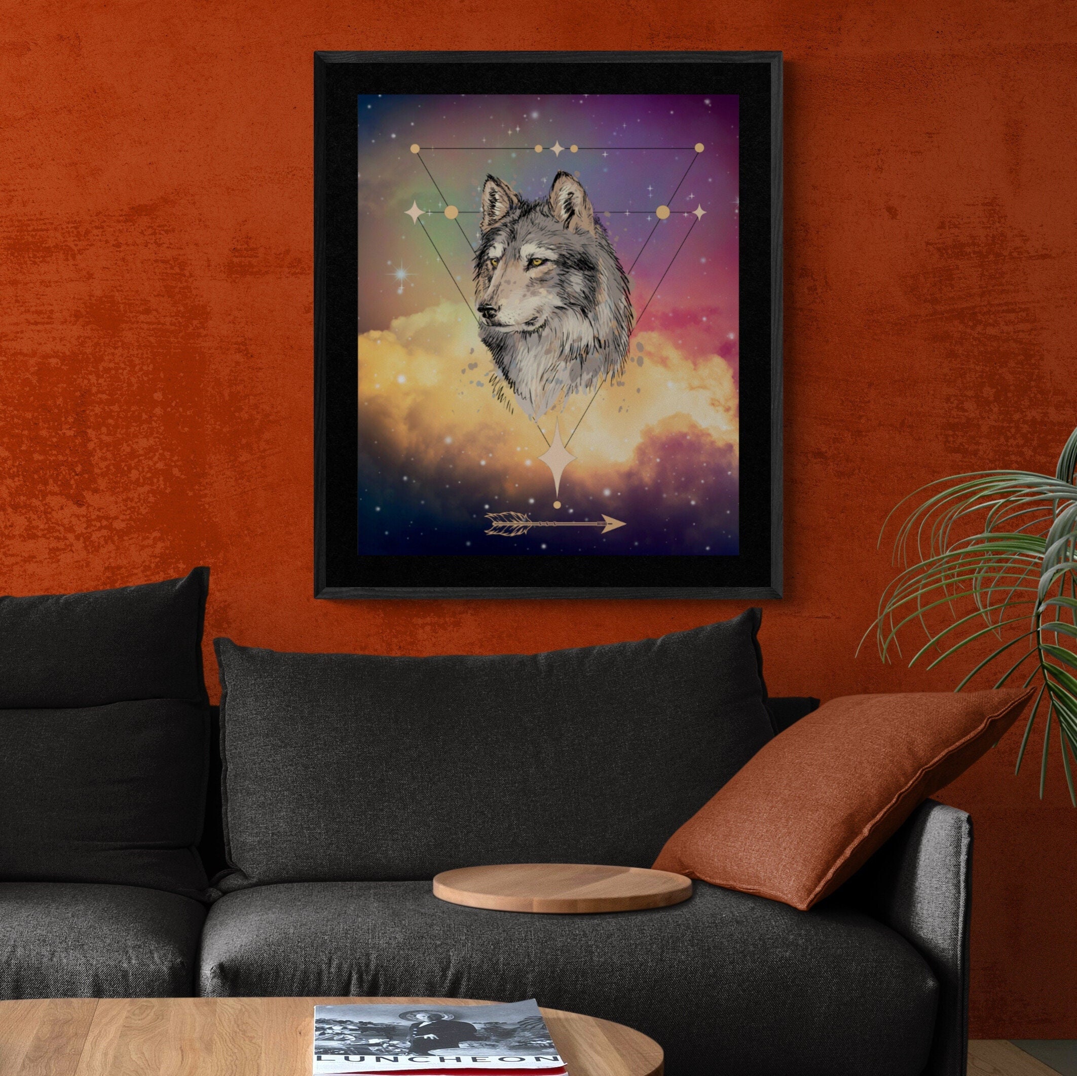 Wolf Wall Art Fantasy Wolf Art Print Animal Digital Art - Etsy