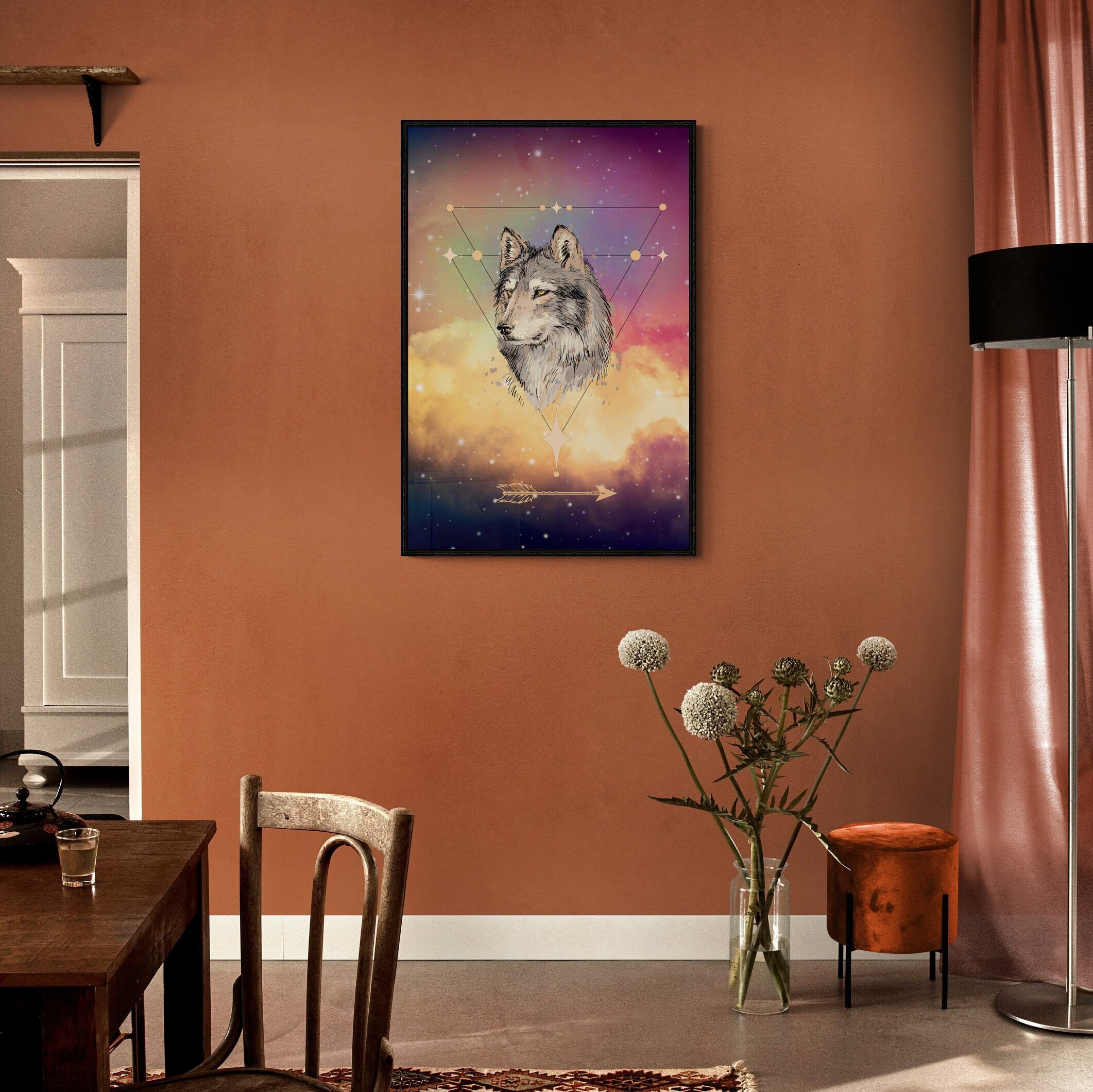 Wolf Wall Art Fantasy Wolf Art Print Animal Digital Art - Etsy