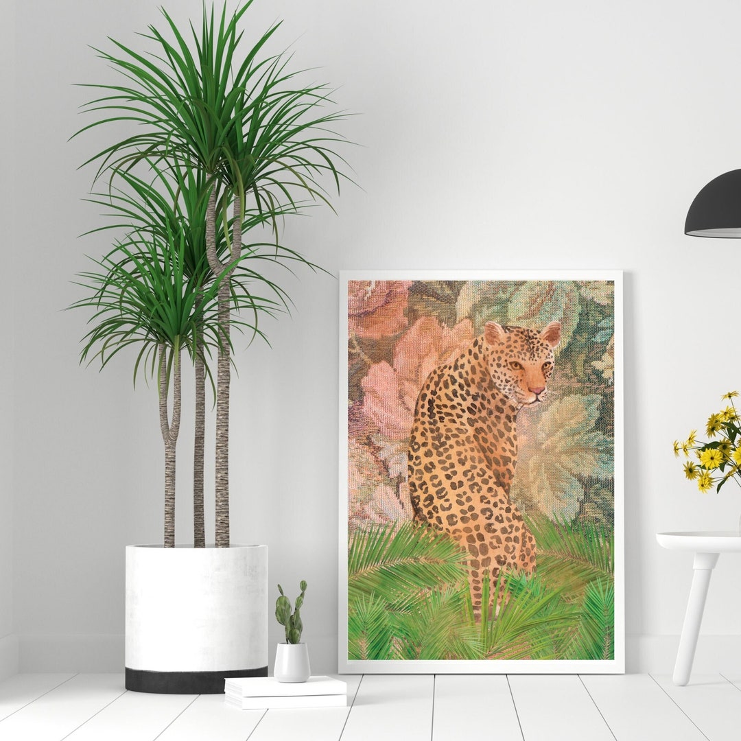 Retro Vintage Leopard Print | Animal Illustration | Digital Wildlife ...