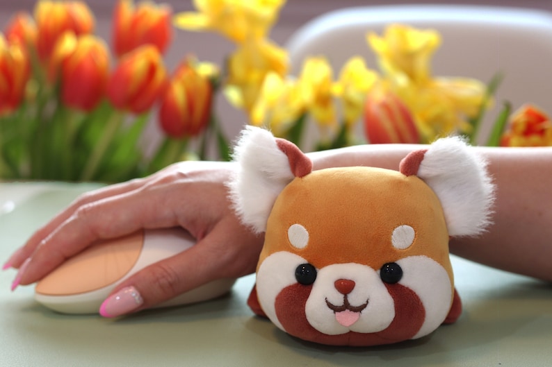 Red Panda Mouse Wrist Support Cute Pushie Hand Rest Wrist - Etsy
