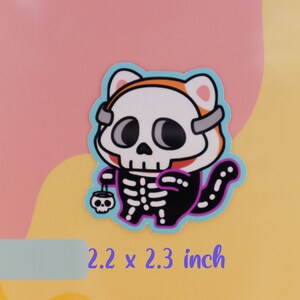 5 Stickers Set - Halloween Red Panda Sticker Holographic Waterproof ...
