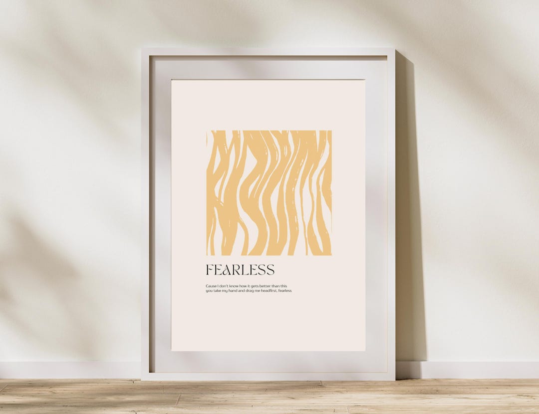 Taylor Swift Poster Fearless Album Lyrics From Fearless Taylors Version ...