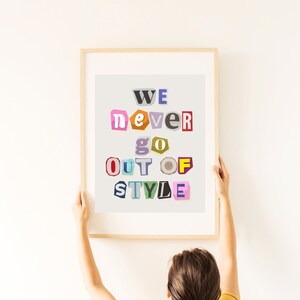 Taylor Swift Wall Art Digital Download Wall Art, Style Lyrics, 1989 ...