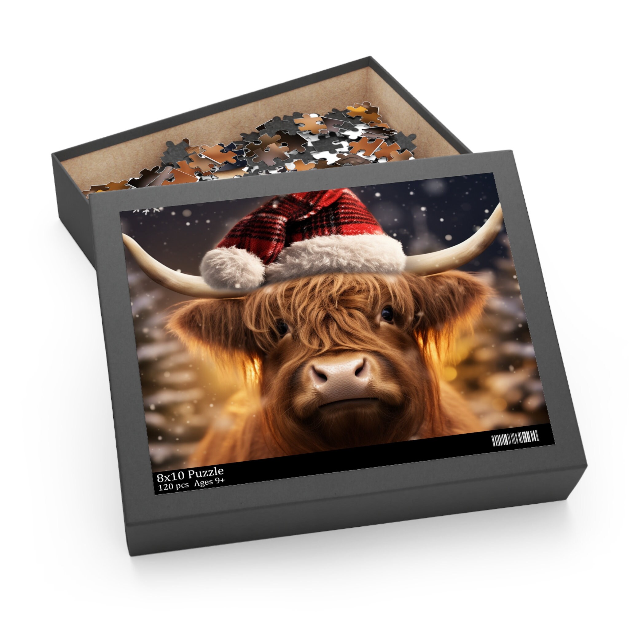 Highland Cow Puzzle 120, 252, 500-piece, Family Game Night Puzzle, Mini ...