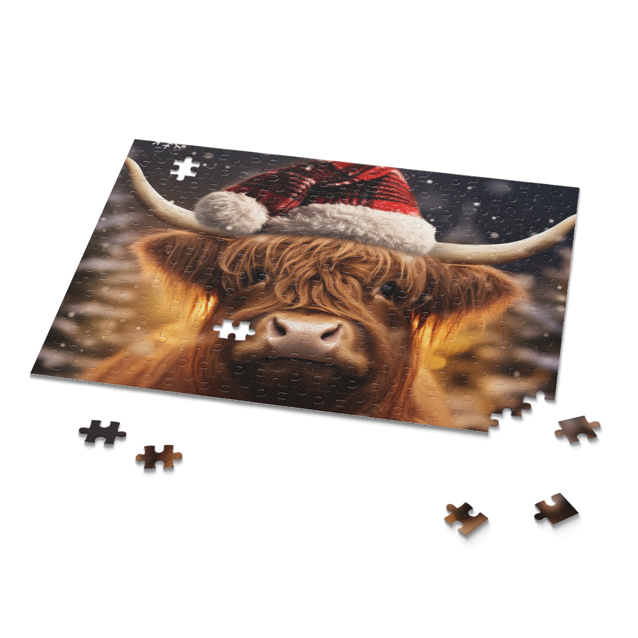 Highland Cow Puzzle 120, 252, 500-piece, Family Game Night Puzzle, Mini ...
