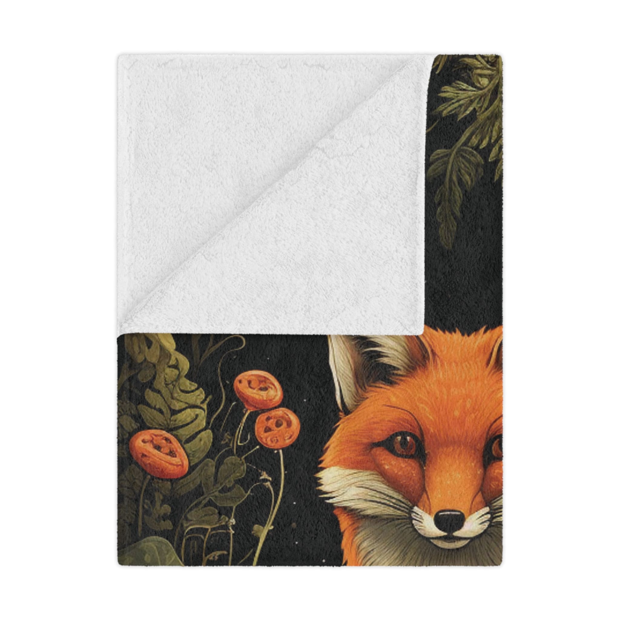 Mr. Sly Fox Soft Fleece Throw, Goblincore Home Decor, Forestcore ...