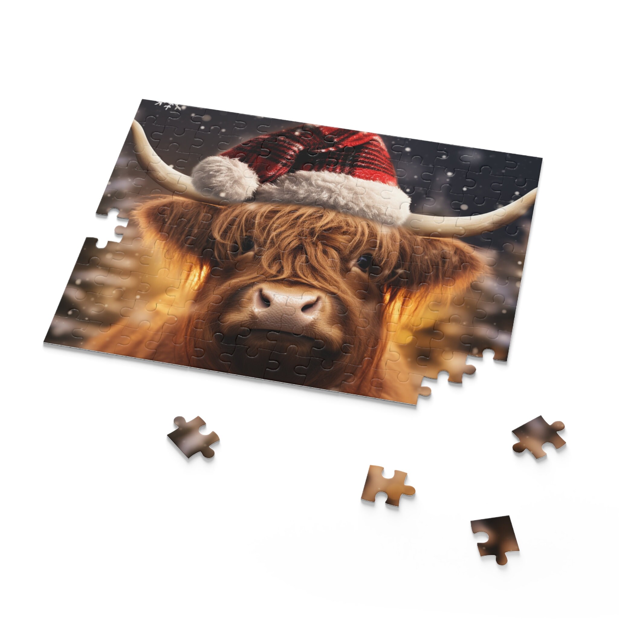 Highland Cow Puzzle 120, 252, 500-piece, Family Game Night Puzzle, Mini ...