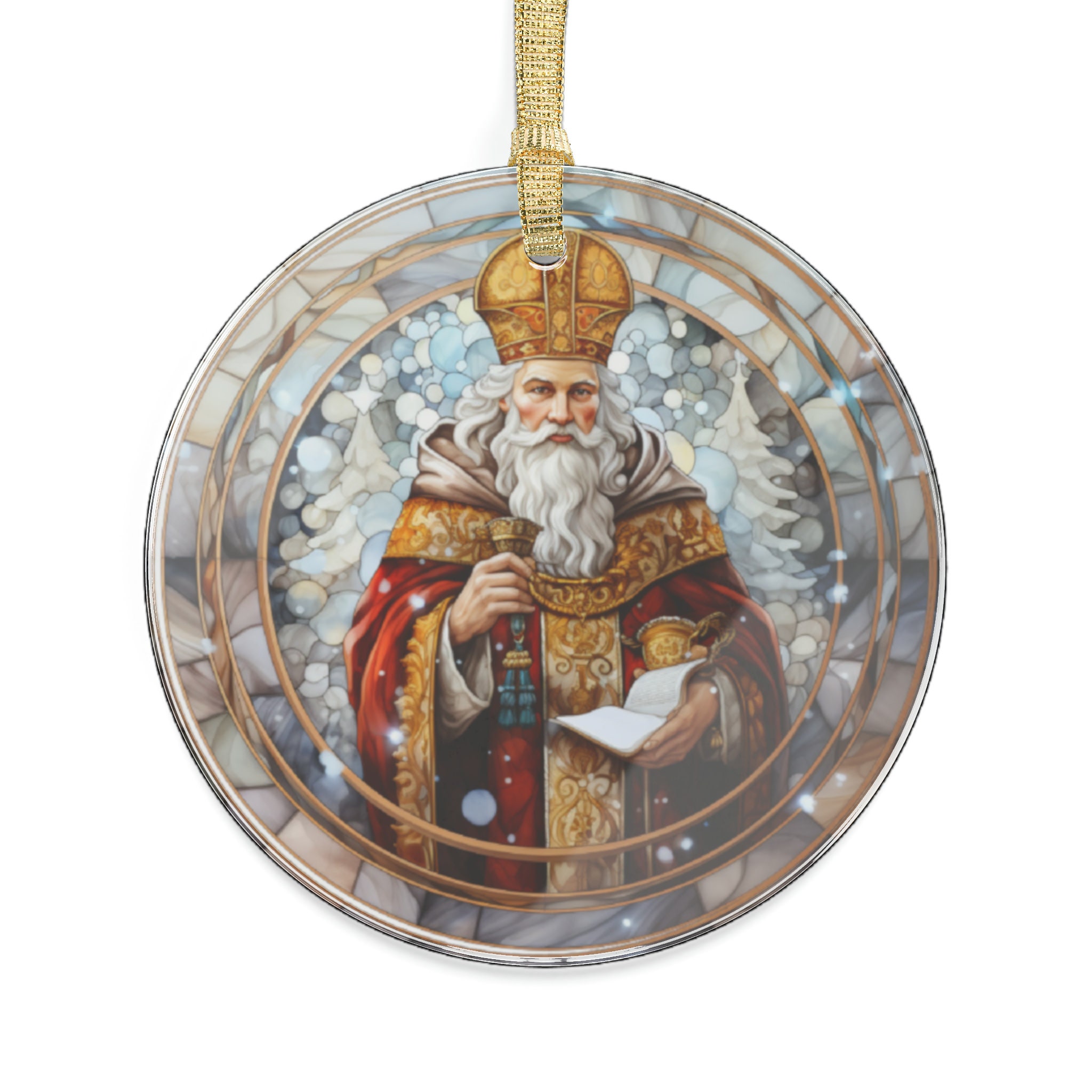 Saint Nicholas Christmas Ornaments, Holiday Ornaments, Religious ...