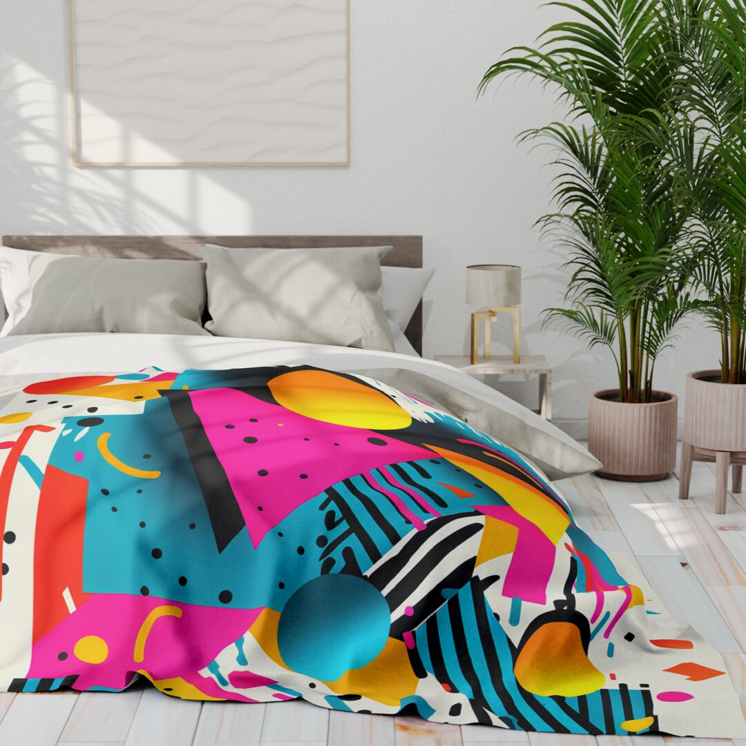 90s Themed Throw Blanket, 90s Gifts, 90s Lovers Gifts, Nostalgic 90s ...