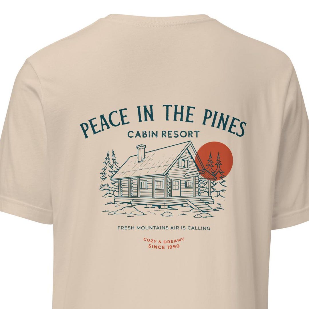 Pines Cabin Tee | Soft Cream - Etsy