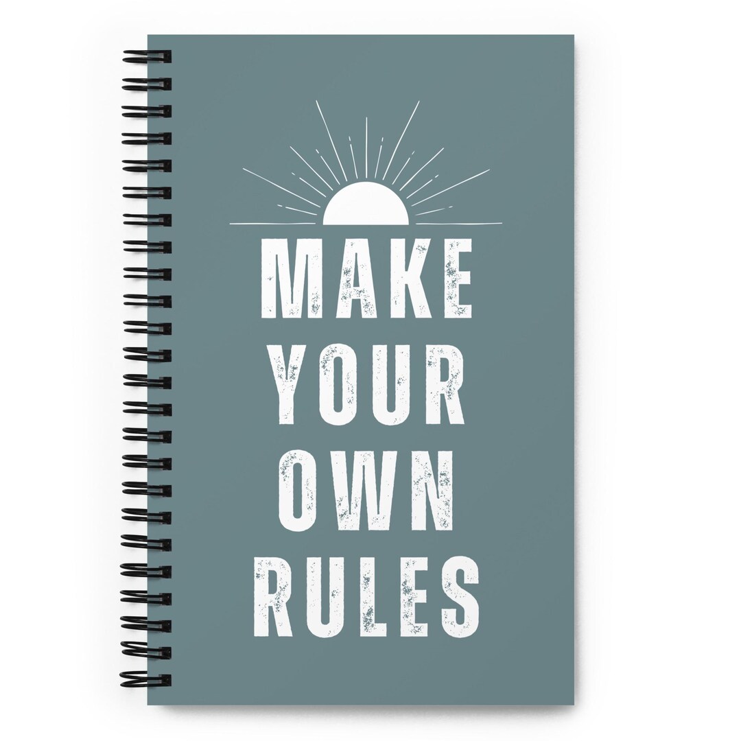 Make Your Own Rules Notebook Stormy Blue - Etsy