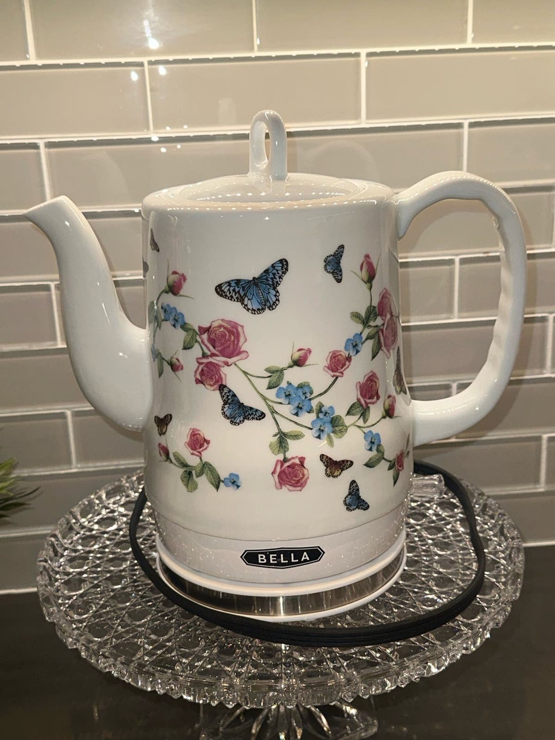 Sensio Bella Electric Kettle Butterfly Meadow 1.2L Ceramic 10 Tall - Etsy