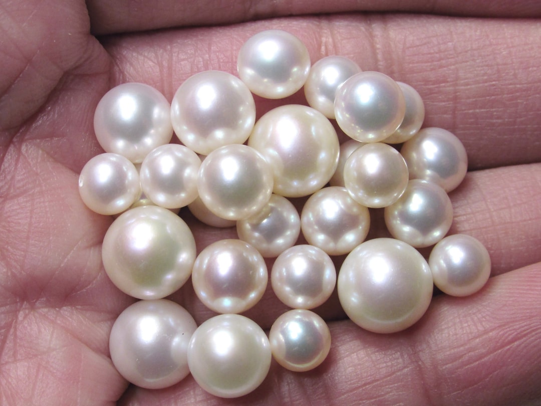 5-11mm AAA+ Loose Pearls, Freshwater Pearls, White Round Pearl Beads ...