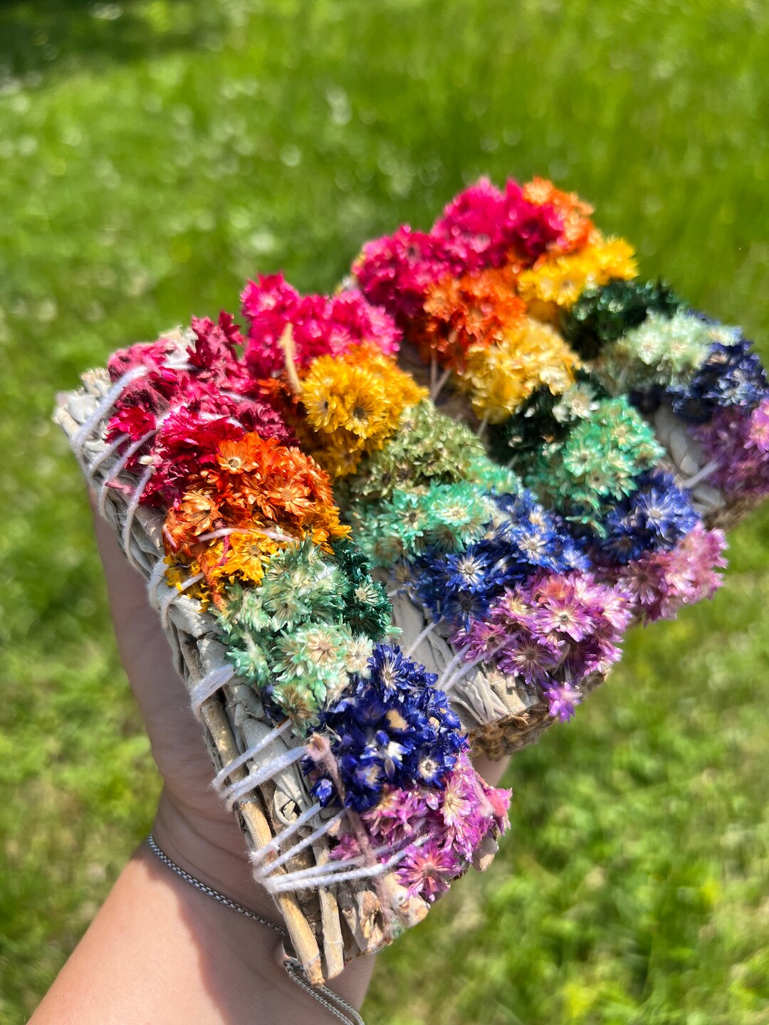 Chakra Flower and White Sage Stick - Etsy