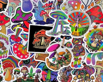Make Magic Happen Mushroom Sticker, Mushroom Sticker, Hippie Sticker ...