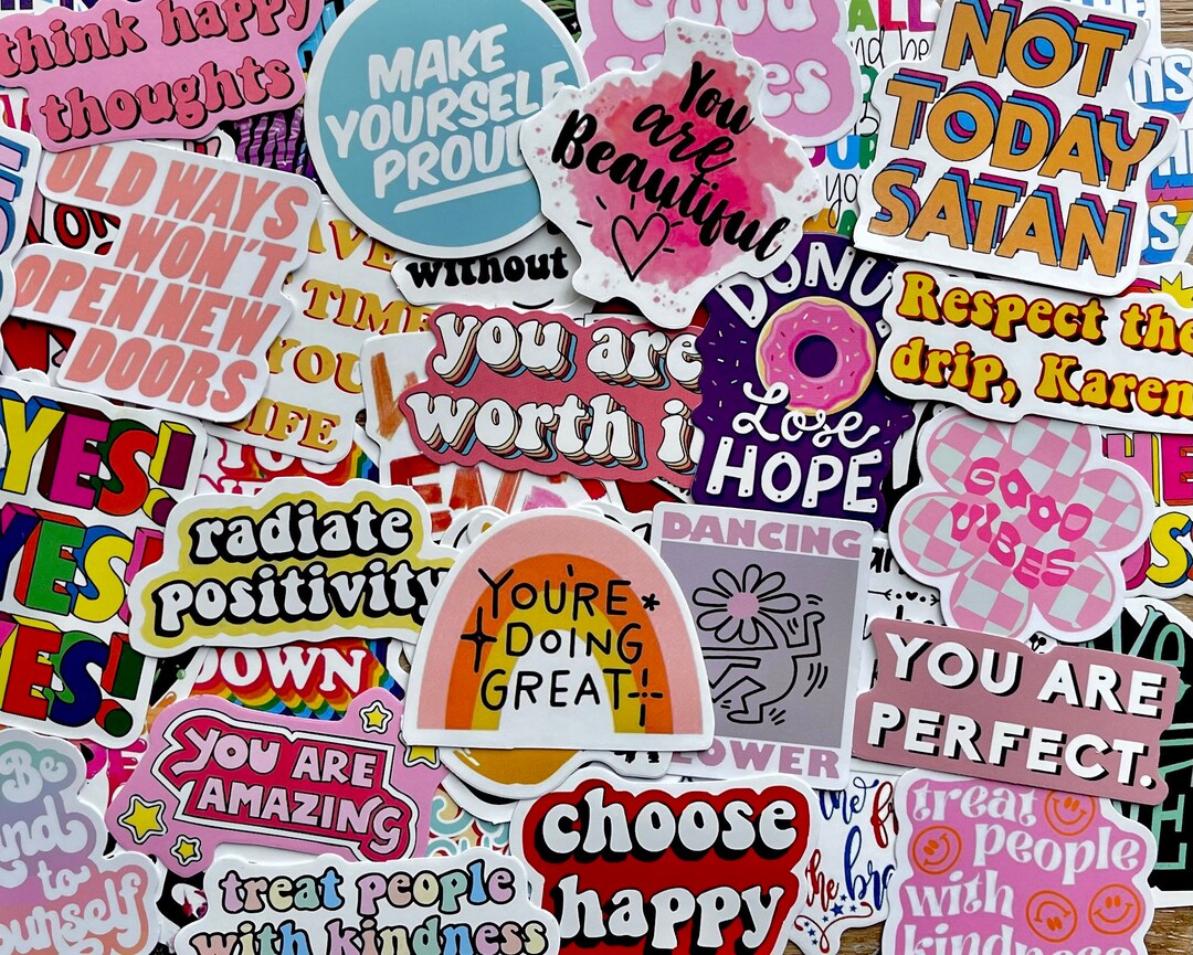 Motivational Life Quotes Sticker Pack - Etsy
