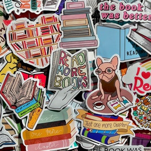 Reading Books Sticker Pack - Etsy