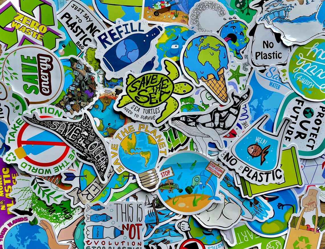 Climate Change Earth Sticker Pack - Etsy