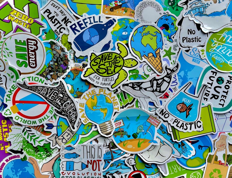 Climate Change Earth Sticker Pack - Etsy
