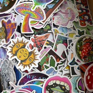 Psychedelic Trippy Sticker Pack - Etsy
