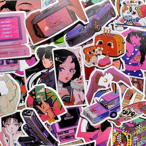 Anime Girl Sticker Pack - Etsy