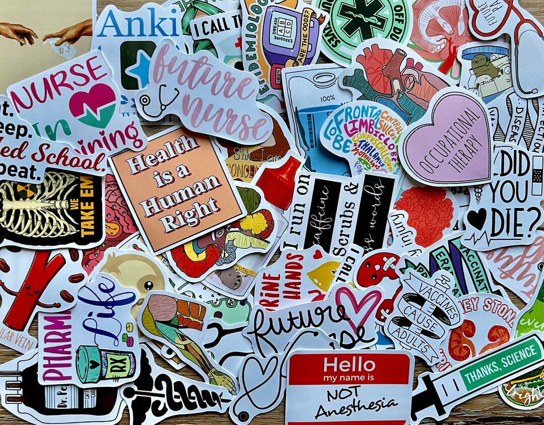 Nurse Med School Sticker Pack - Etsy