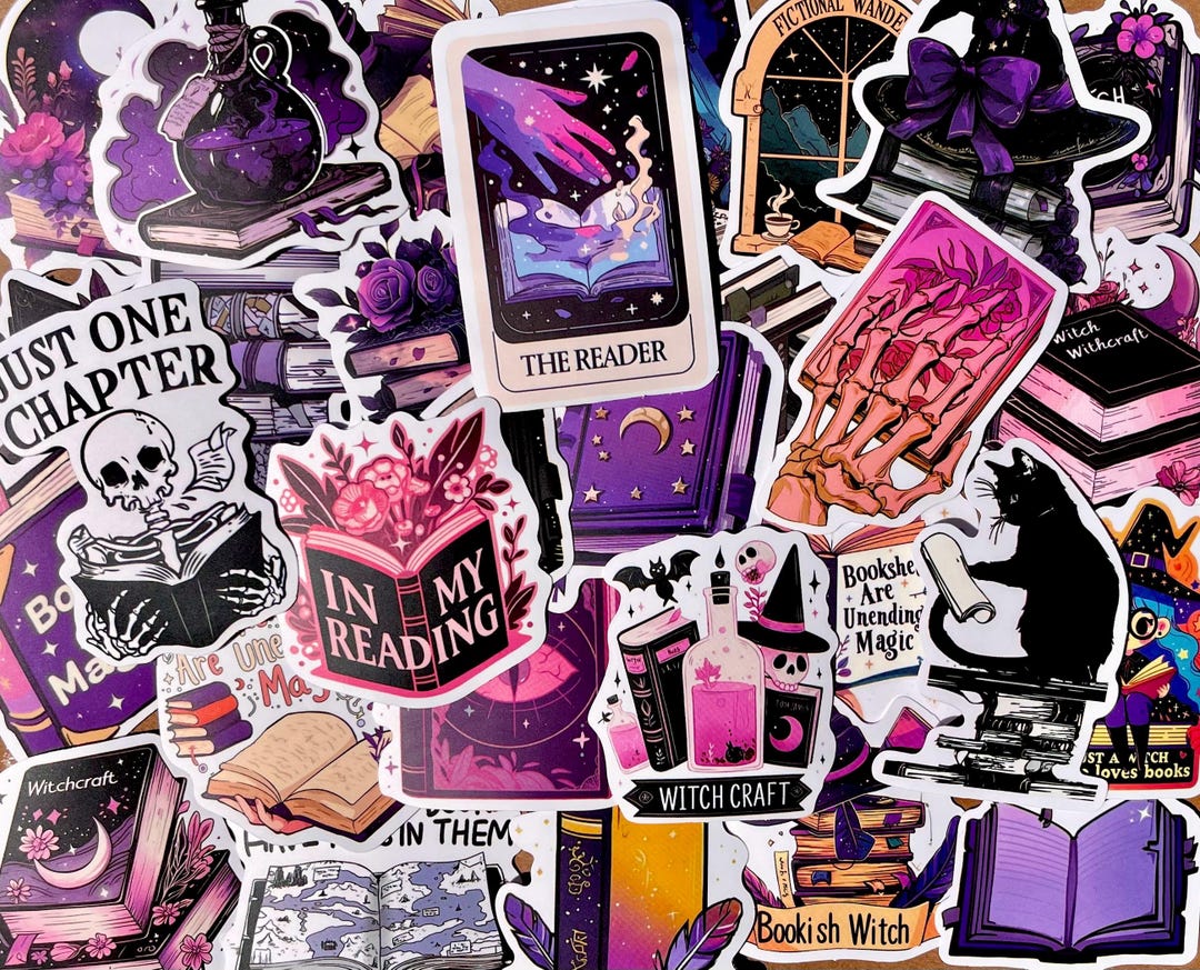 Witchy Magic Book Sticker Pack - Etsy