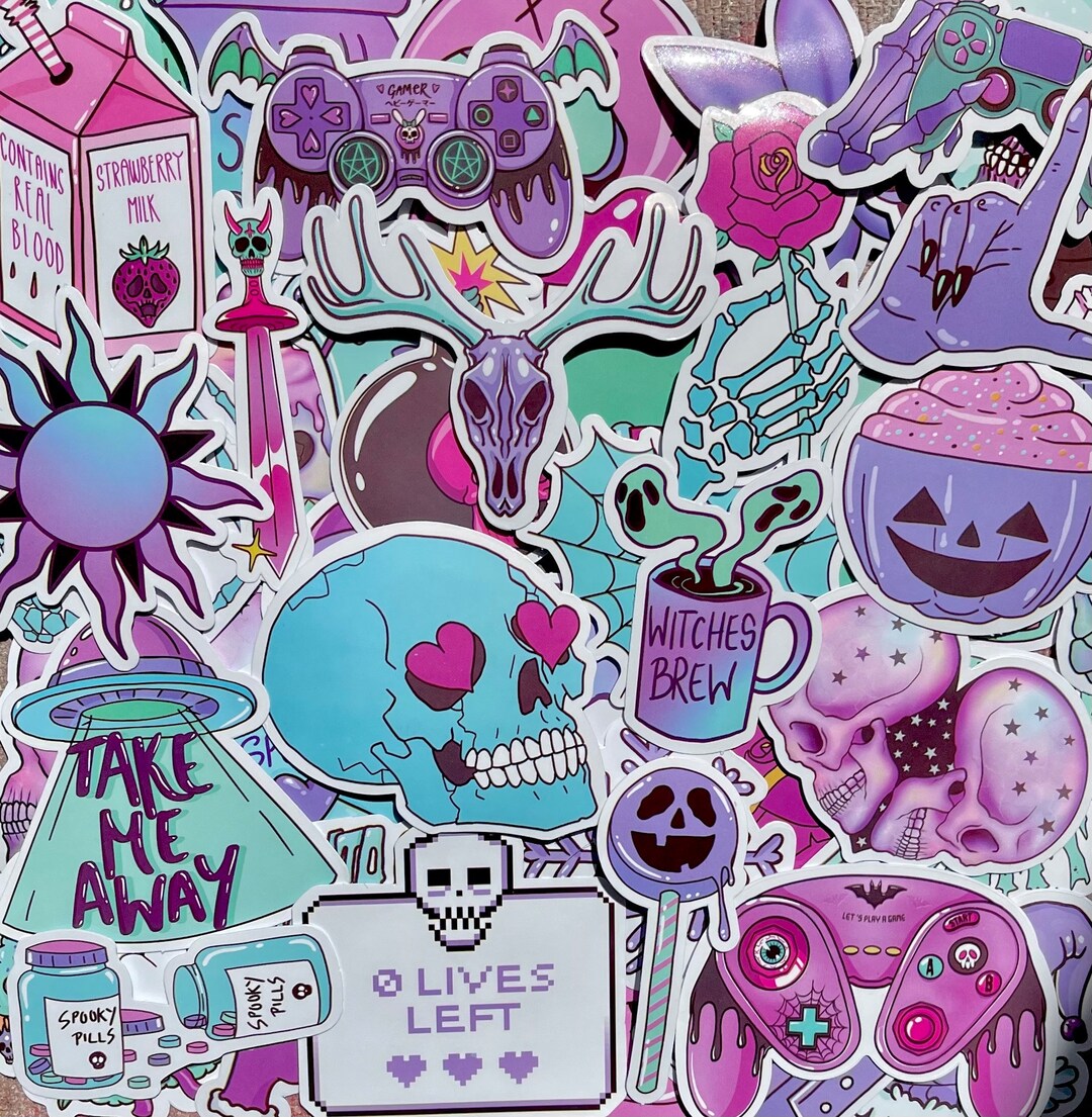 Horror Goth Gamer Sticker Pack - Etsy