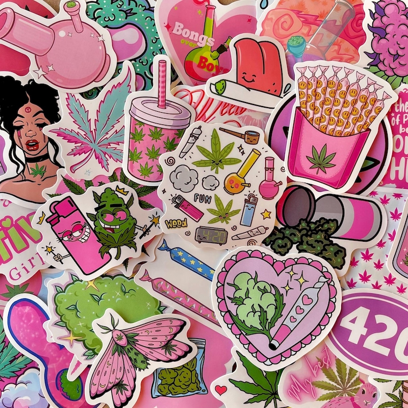 Marijuana Stickers - Etsy