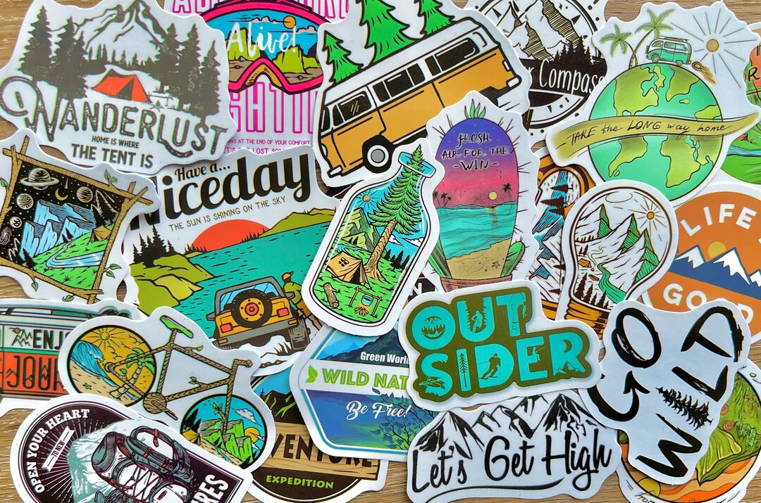 Outdoor Nature Sticker Pack - Etsy