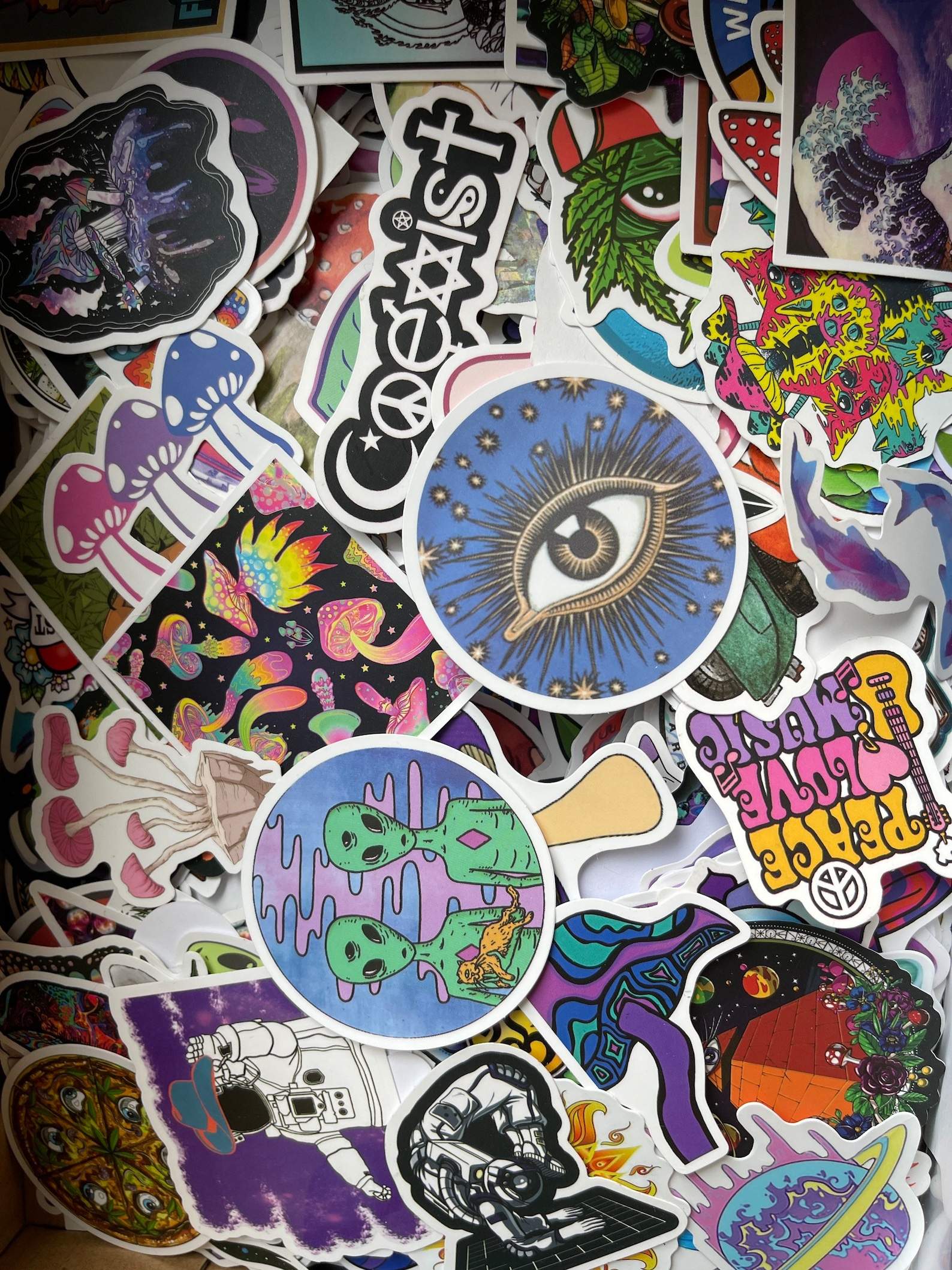 Psychedelic Trippy Sticker Pack - Etsy