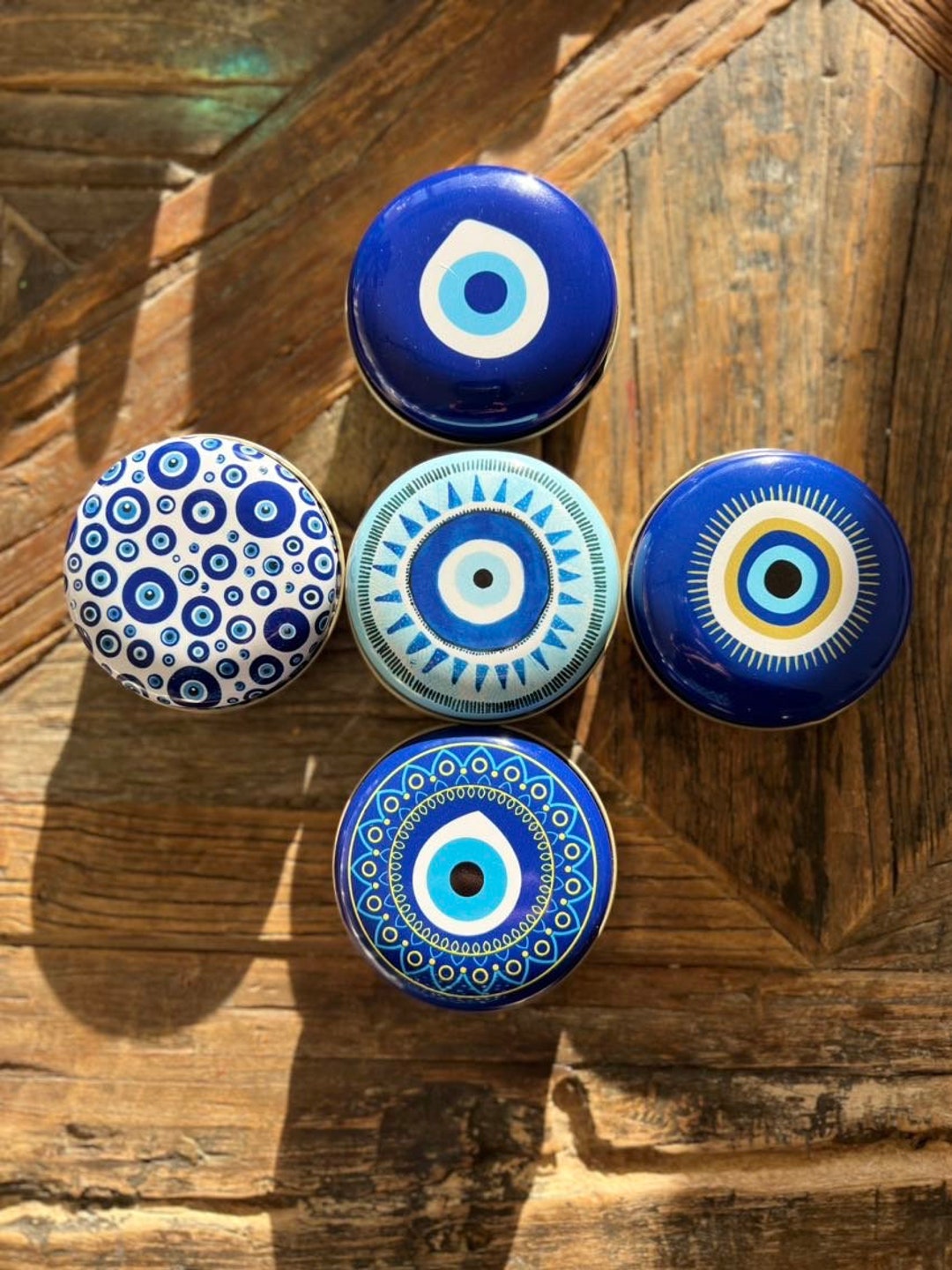 Empty Evil Eye Tin Can,evil Eye,candle Tin,gift Box,ornament, Present ...