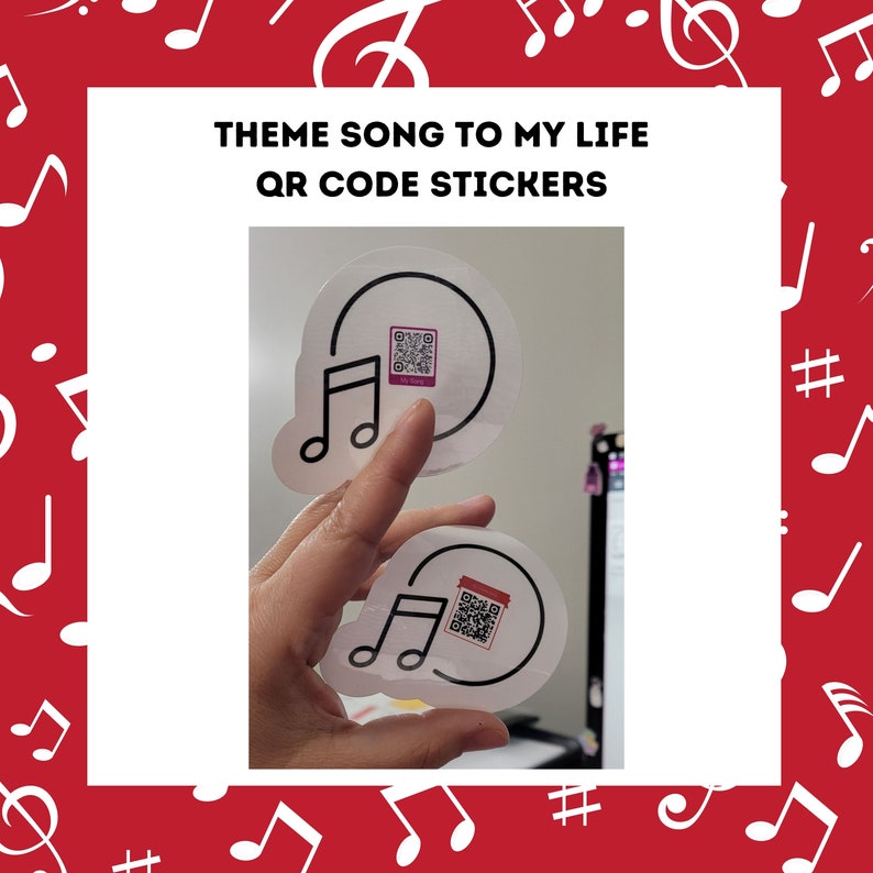 QR Code Song Stickers Custom Qr Code Sticker Qr Code Sticker Qr ...