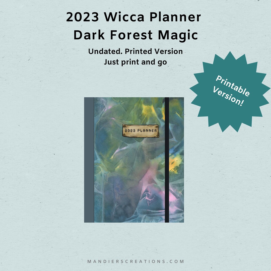 Printable 2023 Wicca Planner Undated Planner 2023 Weekly - Etsy