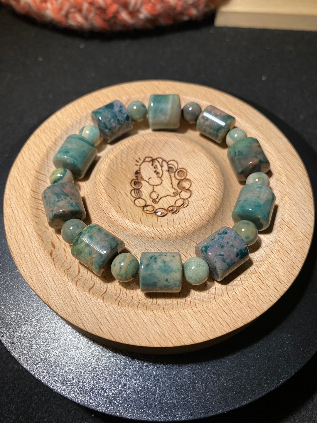 Medori's Jewelry Alashan Agate Bracelet Natural Gemstone Bead Jewelry ...