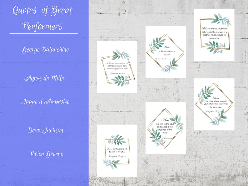 Inspirational Printable Dance Quotes - Etsy